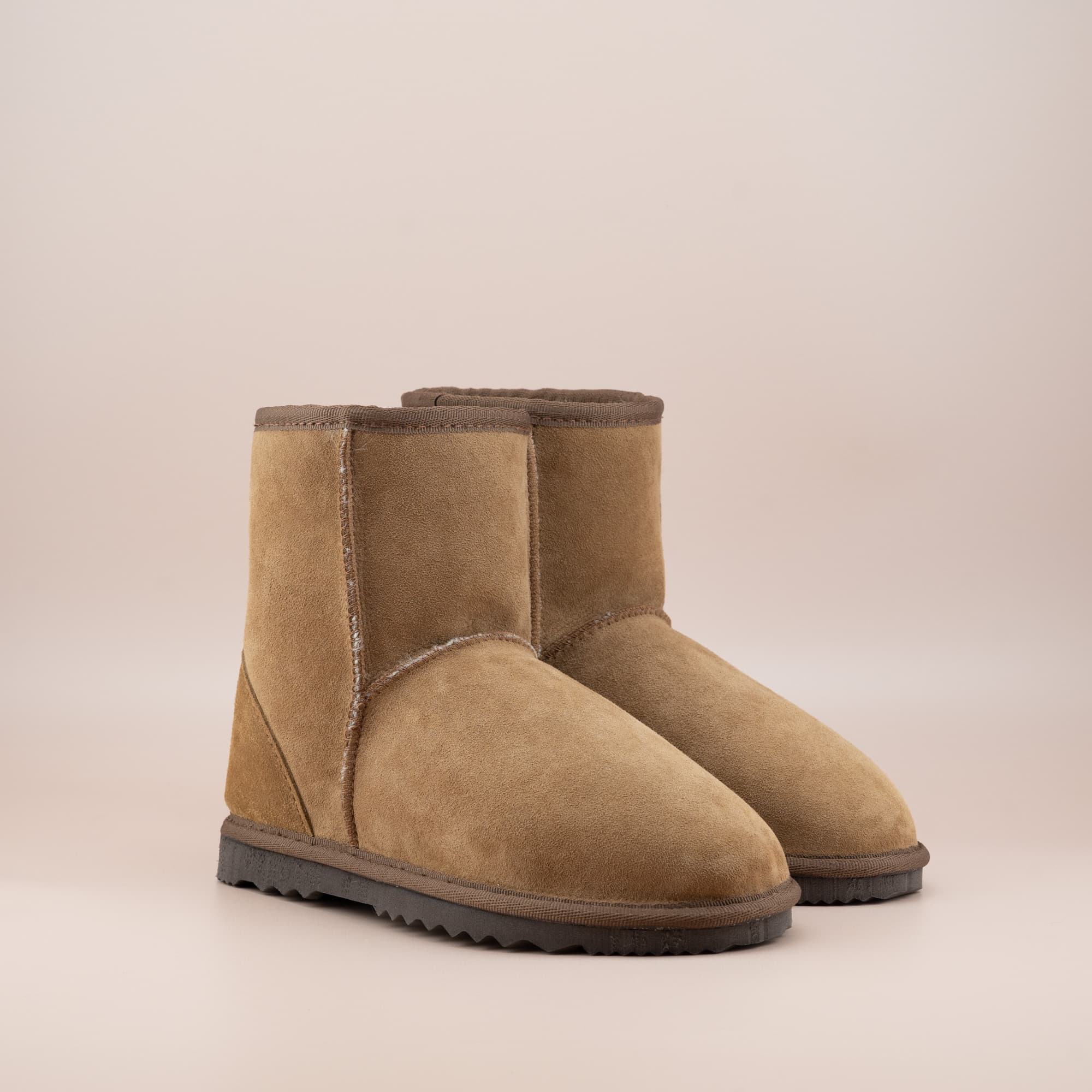 Chic Short Suede Ugg Boots, Handmade for Comfort by Jassi